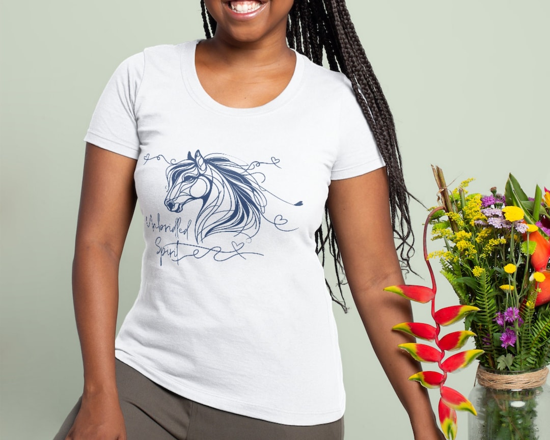 Horse Lover T Shirt Unbridled Spirit Equestrian Horse Girl - Etsy