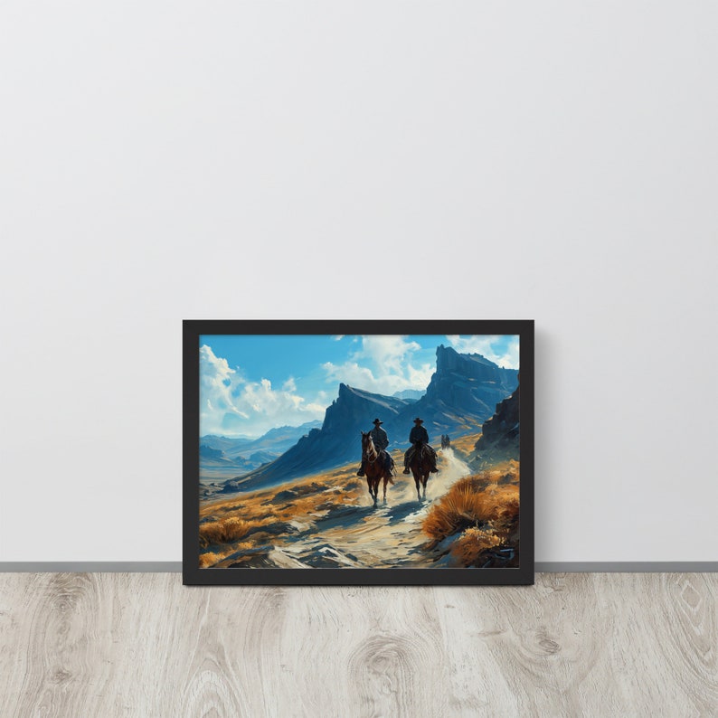 Old West Nature Landscape Framed Glossy Poster Wall Art Decorative ...