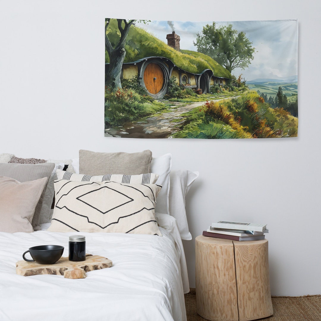 Decorative Flag Hobbit House Wall Art Decorative Wall Flag Art ...