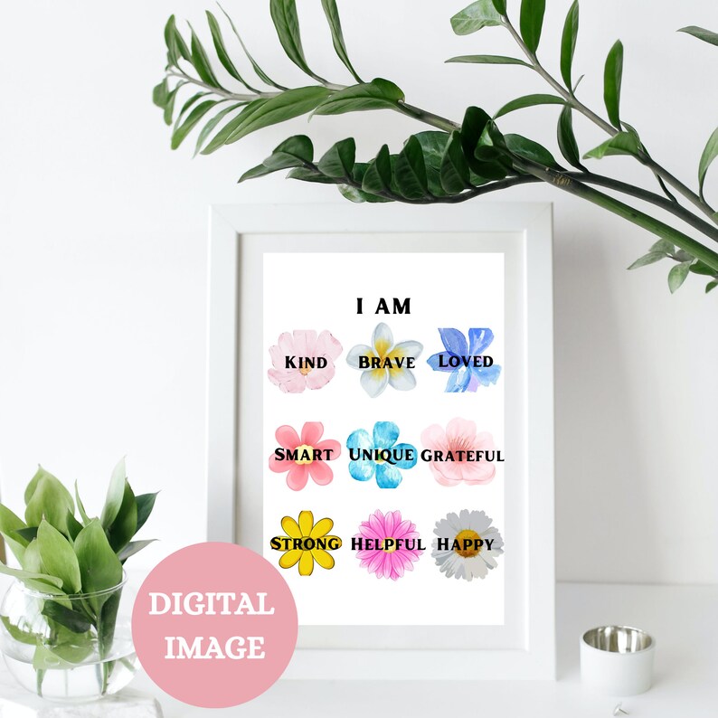 Positive Affirmations, Manifestation Digital Wall Art, Encouraging ...