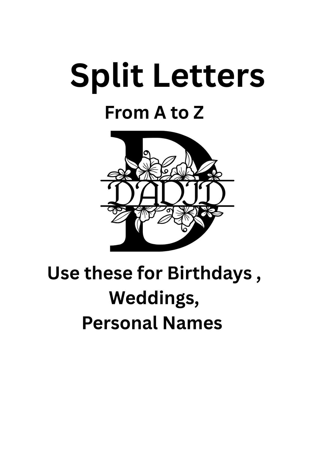 Split Letter Monogram SVG – DFX AI – Digital Download - Etsy