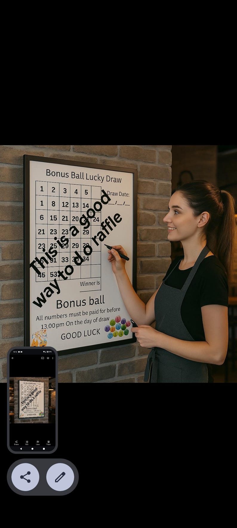 Bonus Ball Raffle Chart: A4 & A3 Prize Wall (PDF File) - Etsy