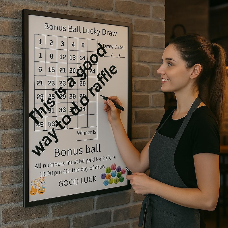 Bonus Ball Raffle Chart: A4 & A3 Prize Wall (PDF File) - Etsy UK