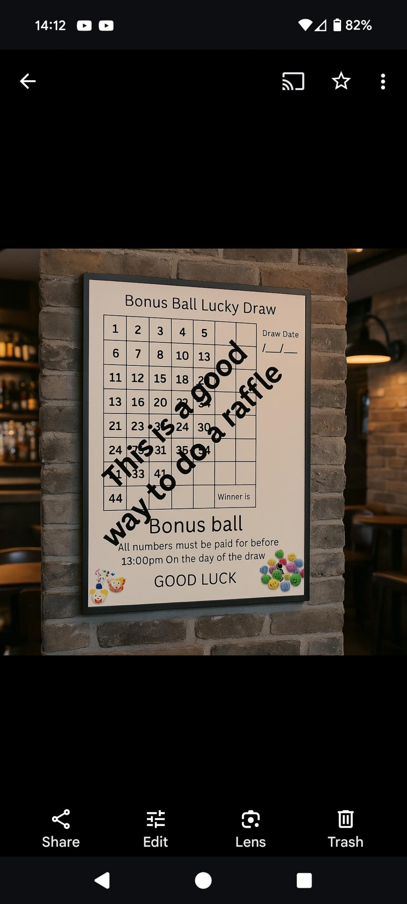 Bonus Ball Raffle Chart: A4 & A3 Prize Wall (PDF File) - Etsy