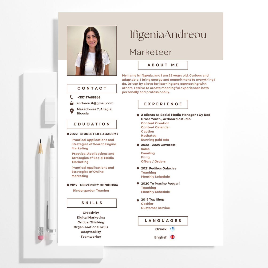Editable CV Template - Etsy