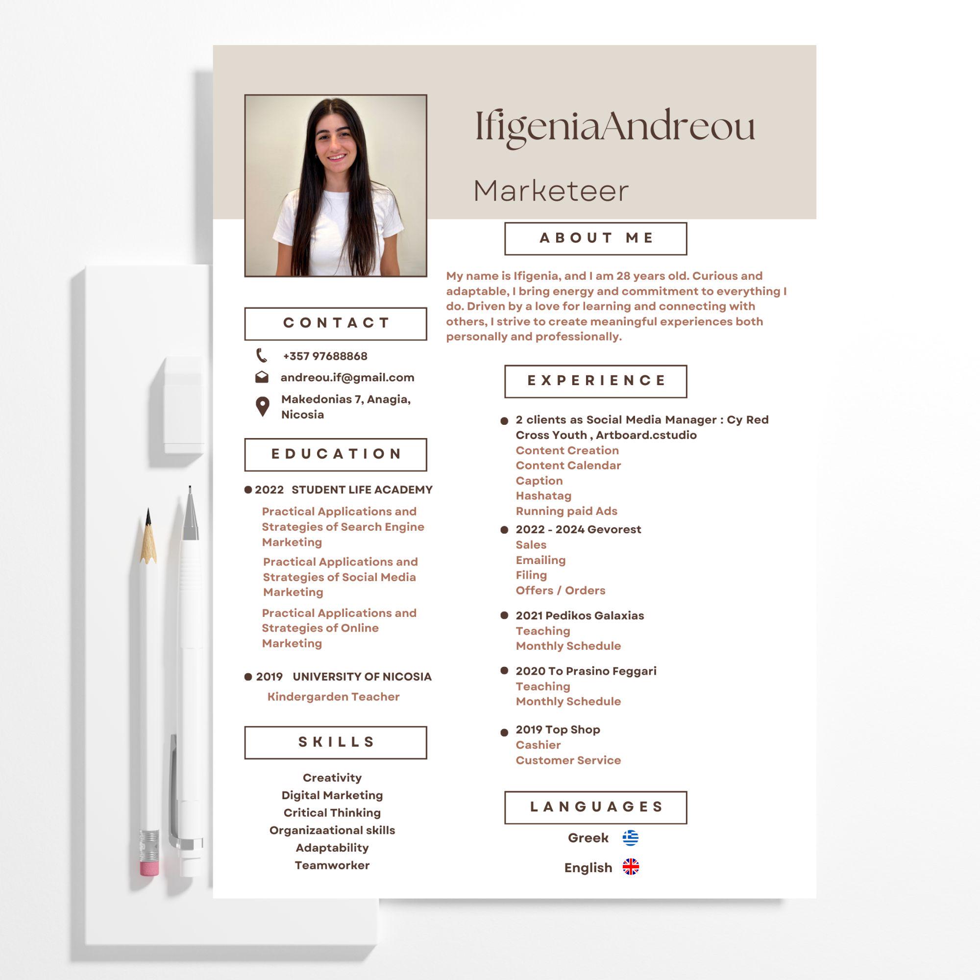 Editable CV Template - Etsy
