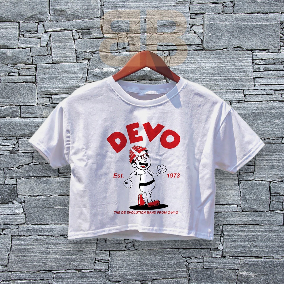 Vintage Devo Band 1973 Concert Crop Top - Devo Band Crop Tee Women Shirt Devo Band Shirt Music ...