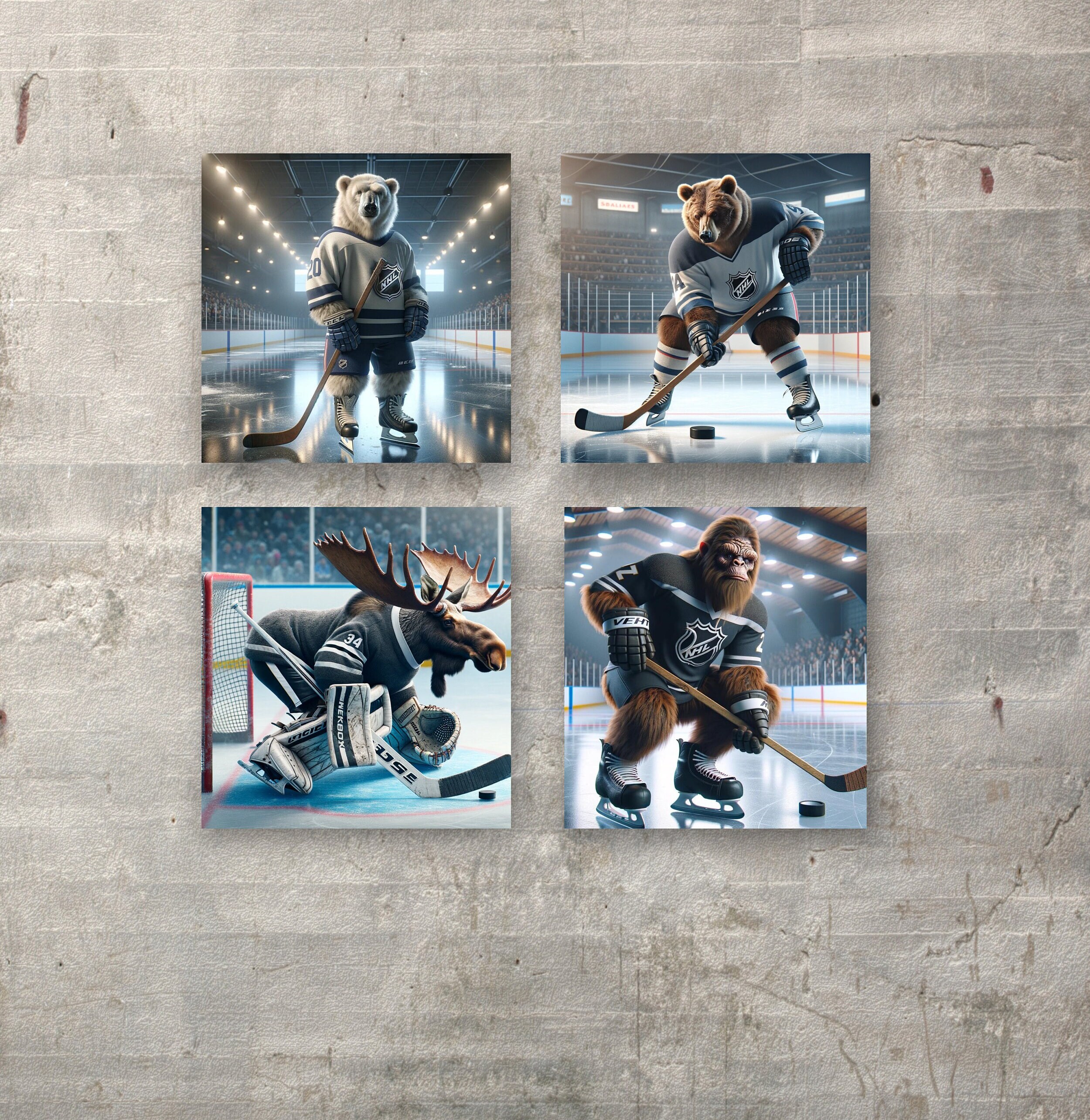 Printable Hockey Art Bundle Hockey Prints Digital Hockey Wall Art Home ...