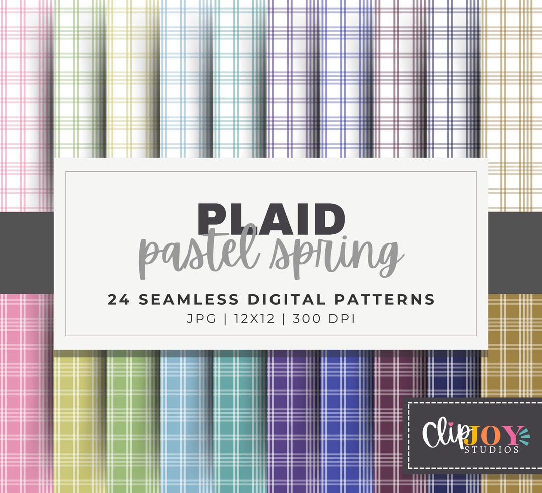 Seamless Plaid Check Pattern, Pastel Spring Colors Crosscheck Surface ...
