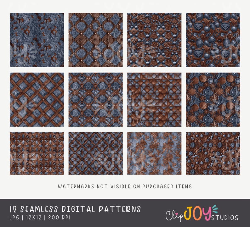 Gunmetal Cowgirl Seamless Digital Patterns - Rustic Western Textures ...