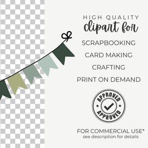 Cute Hand-drawn Neutral Bunting Clipart, Soft Pastel Party Event Clip ...