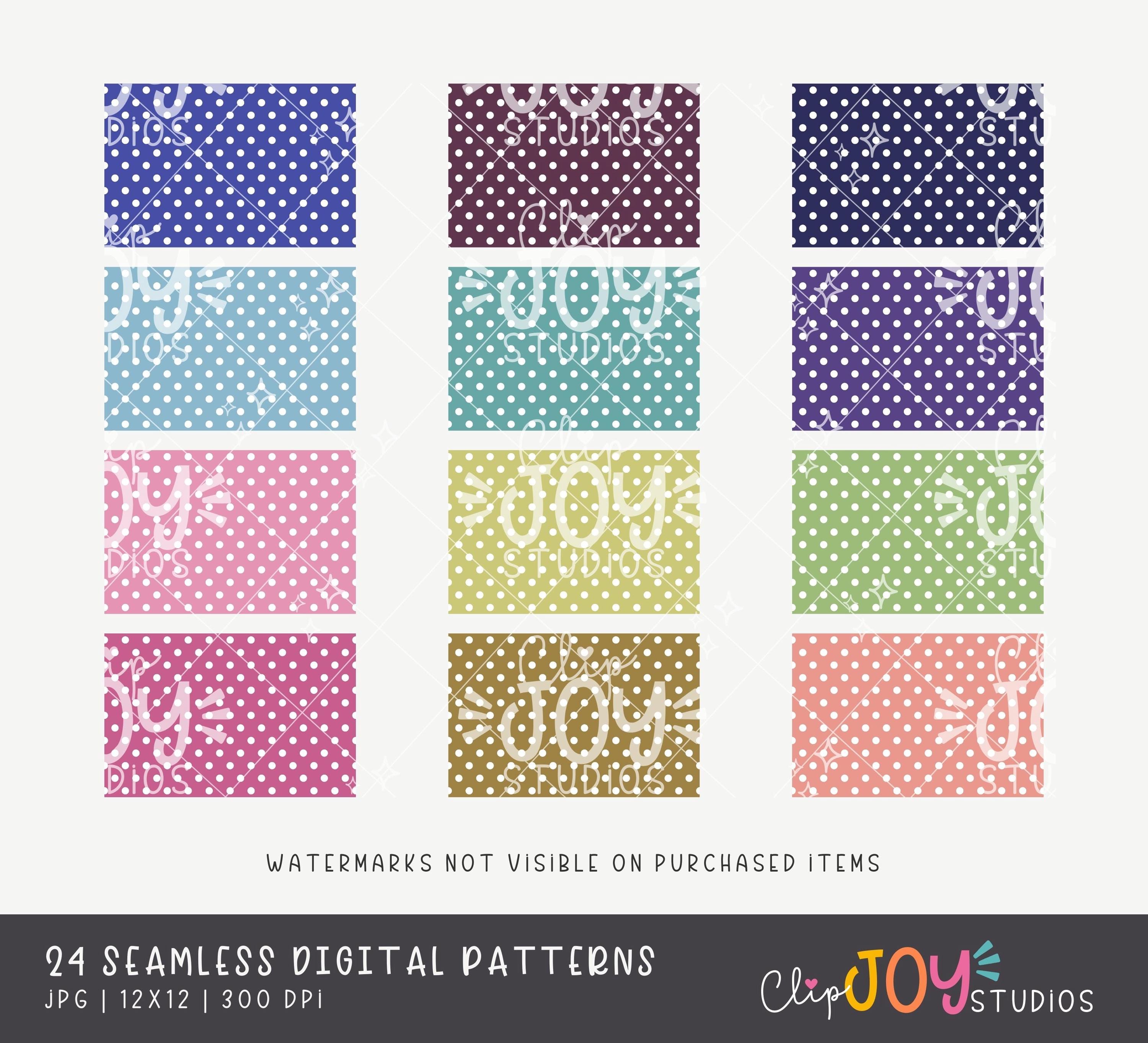 Pastel Polka Dot Digital Paper: Spring Surface Design (commercial Use ...
