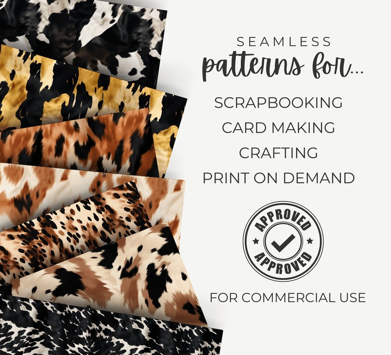 Black and Gold Cowhide Digital Paper, Western Backgrounds, Seamless ...