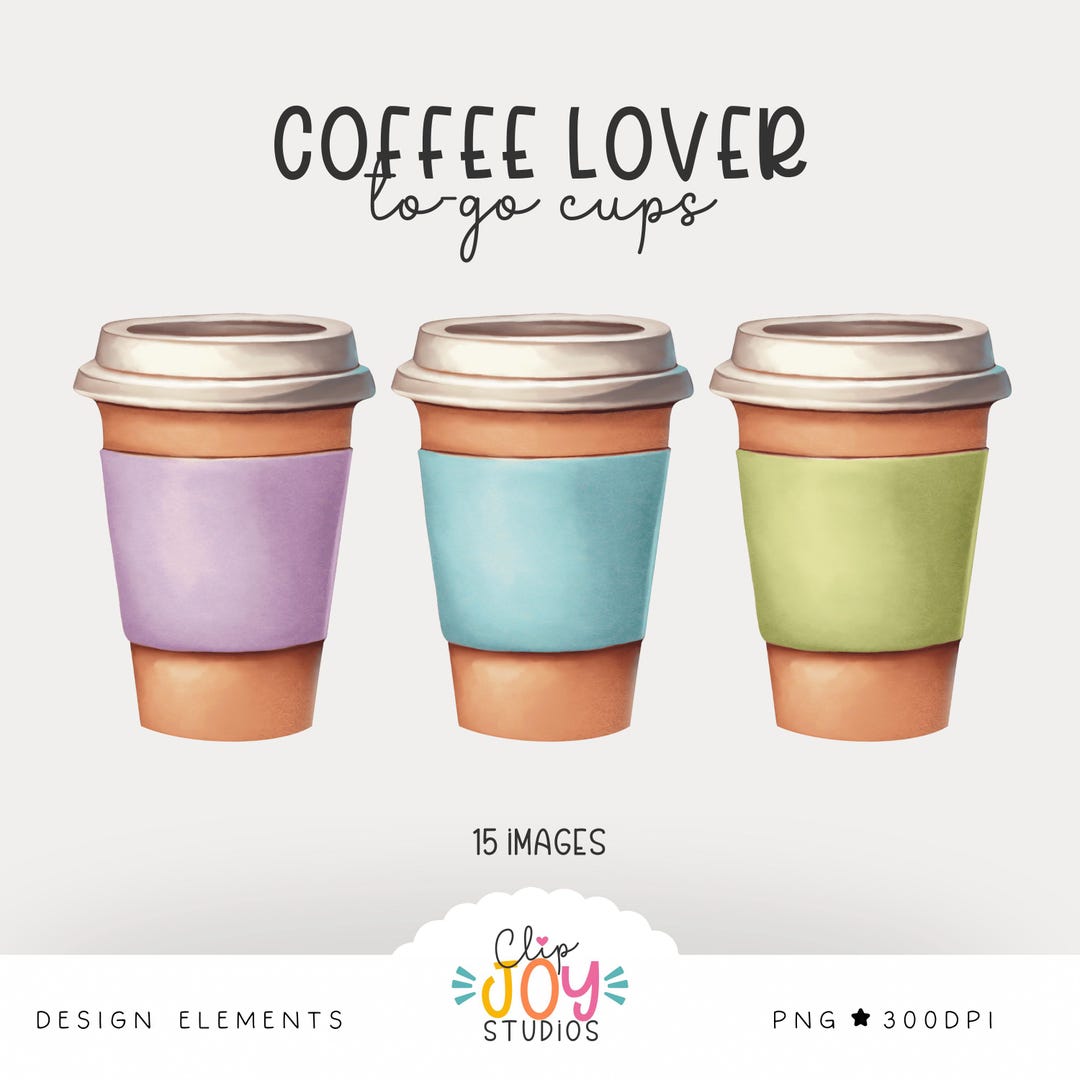 Coffee Cup Clipart: Barista Beverage Graphics (commercial Use, Digital ...