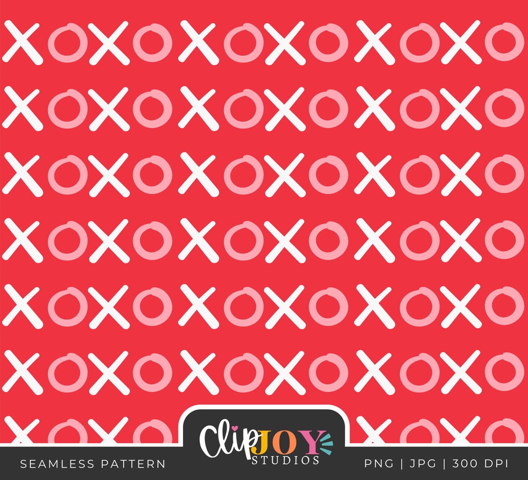 Red XOXO Pattern Seamless Digital Paper for Valentines Crafts - Etsy