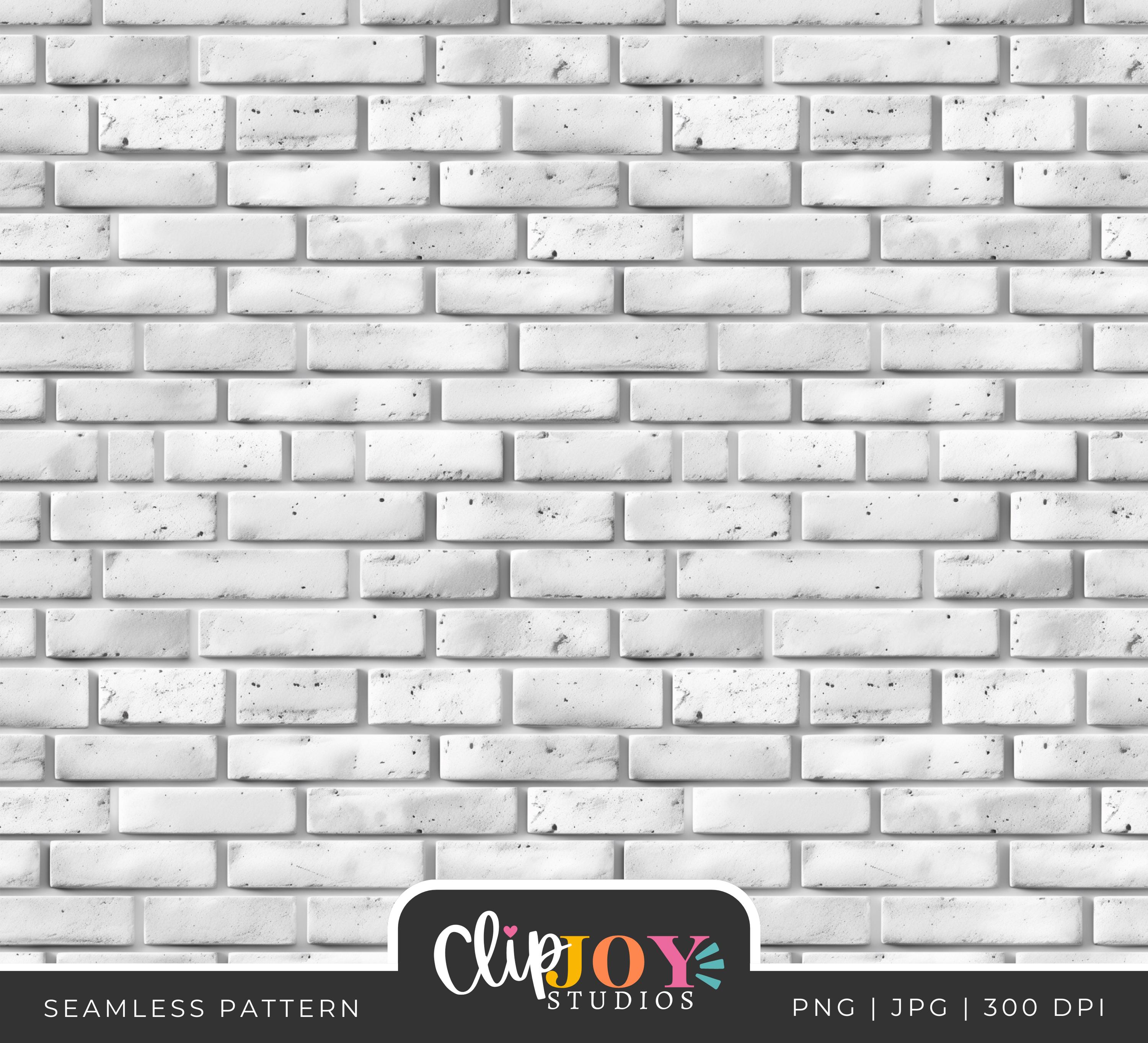 White Brick Texture Digital Paper-seamless Rustic Wall Pattern ...