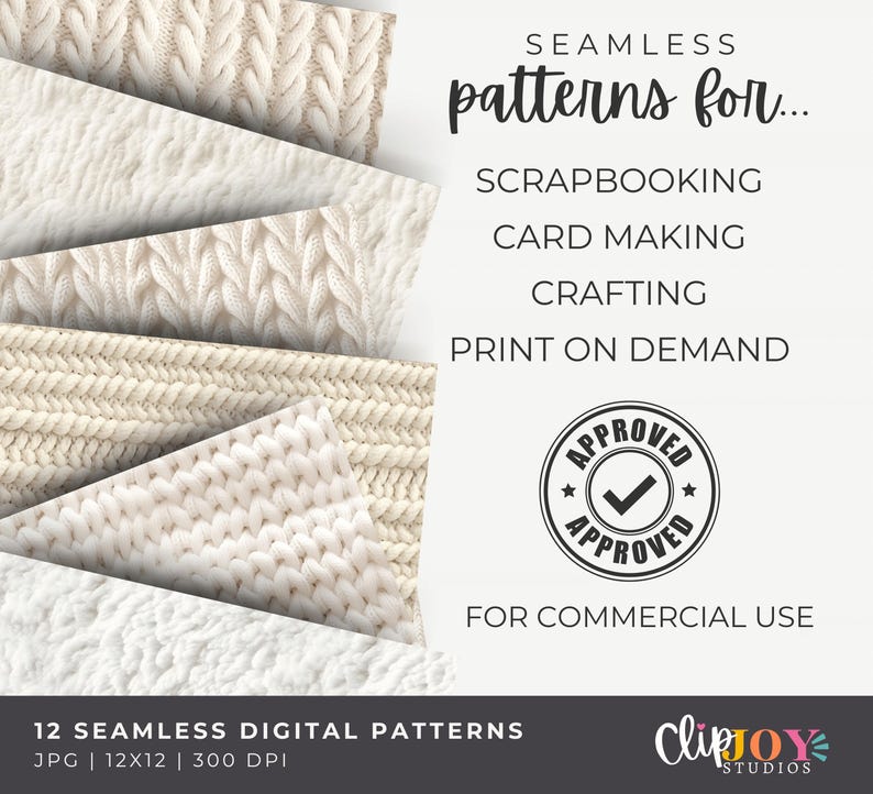 Sheep's Wool Digital Papers, 12 Seamless Textures, 12x12, JPG File ...