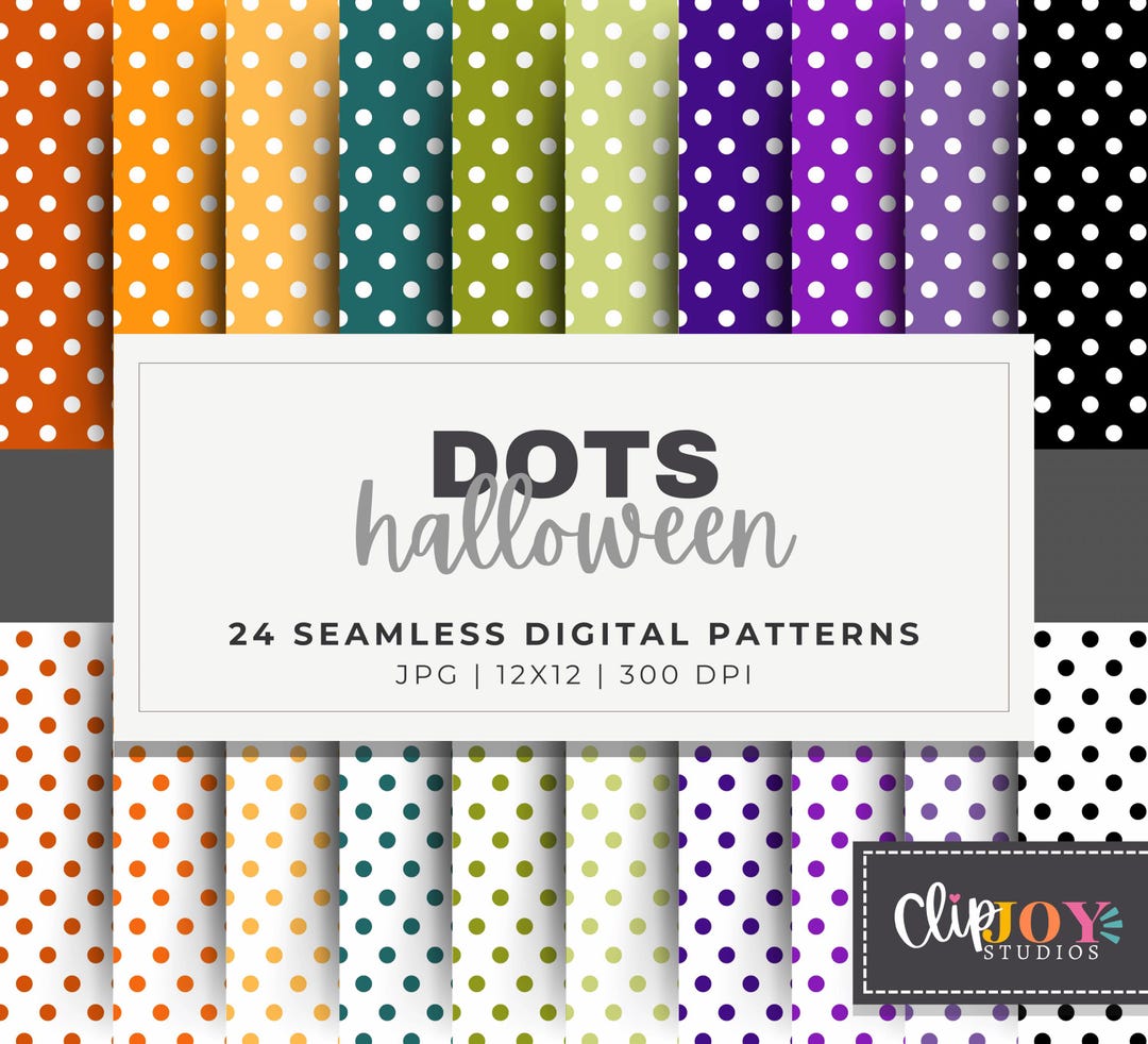 Seamless Small Polka Dots Pattern, Halloween Simple Colorful Surface ...