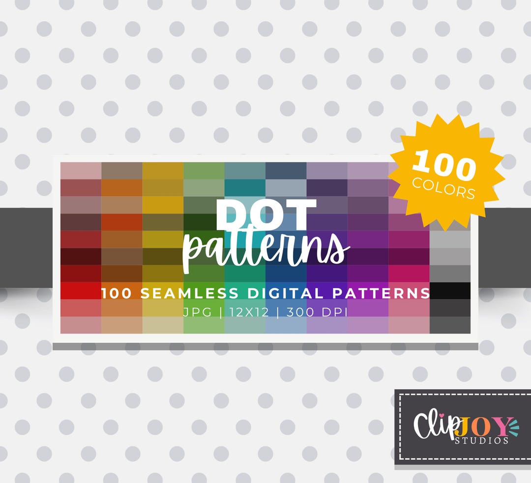 100 Seamless Small Polka Dot Paper Pack, Dotted Planner Papers, Cute ...