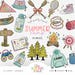 Glamping, CAMPING Scenes, Hand Drawn Scenes, Camper, Rv Clipart, Summer ...