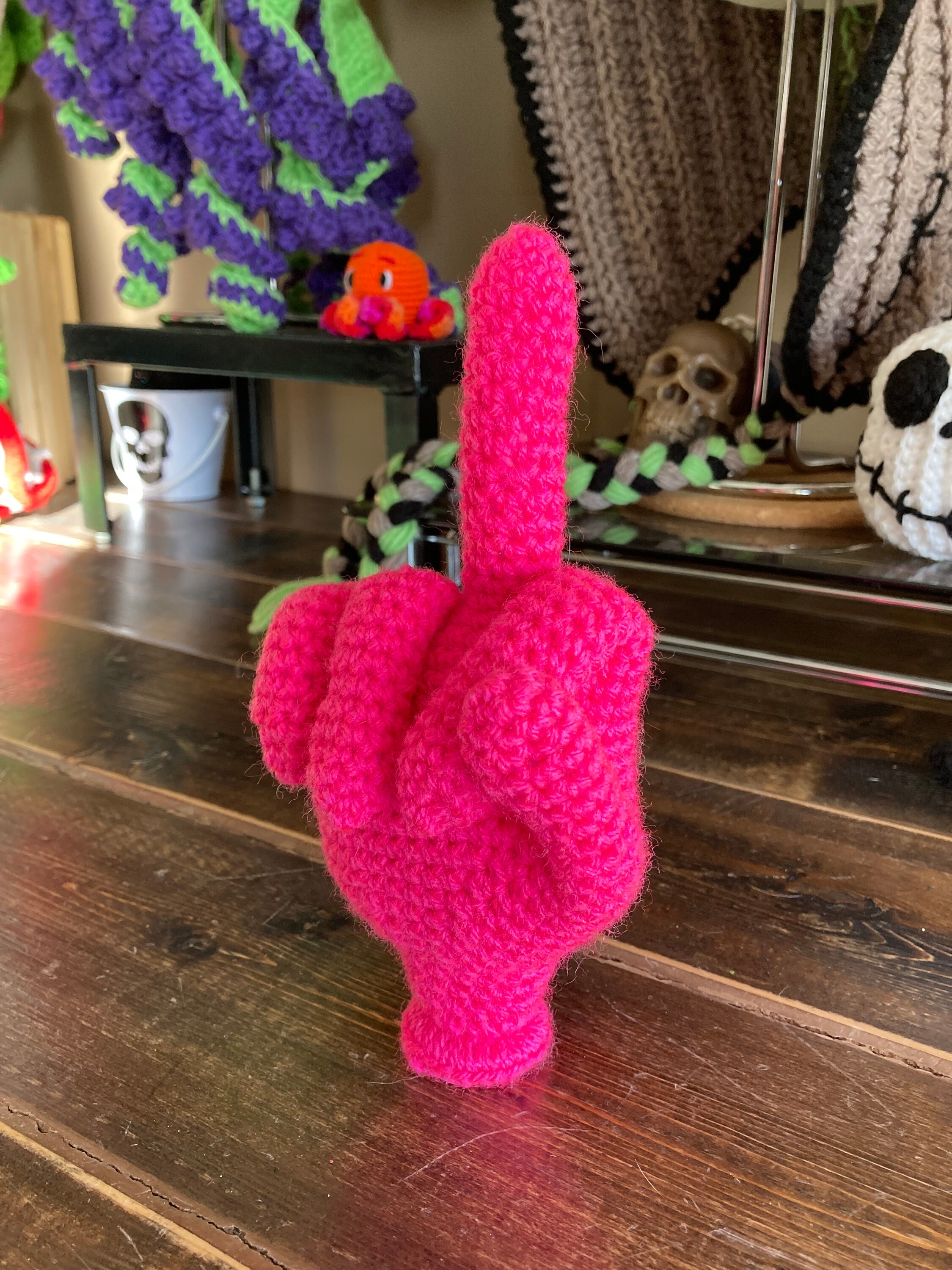 Crochet Middle Finger - Etsy