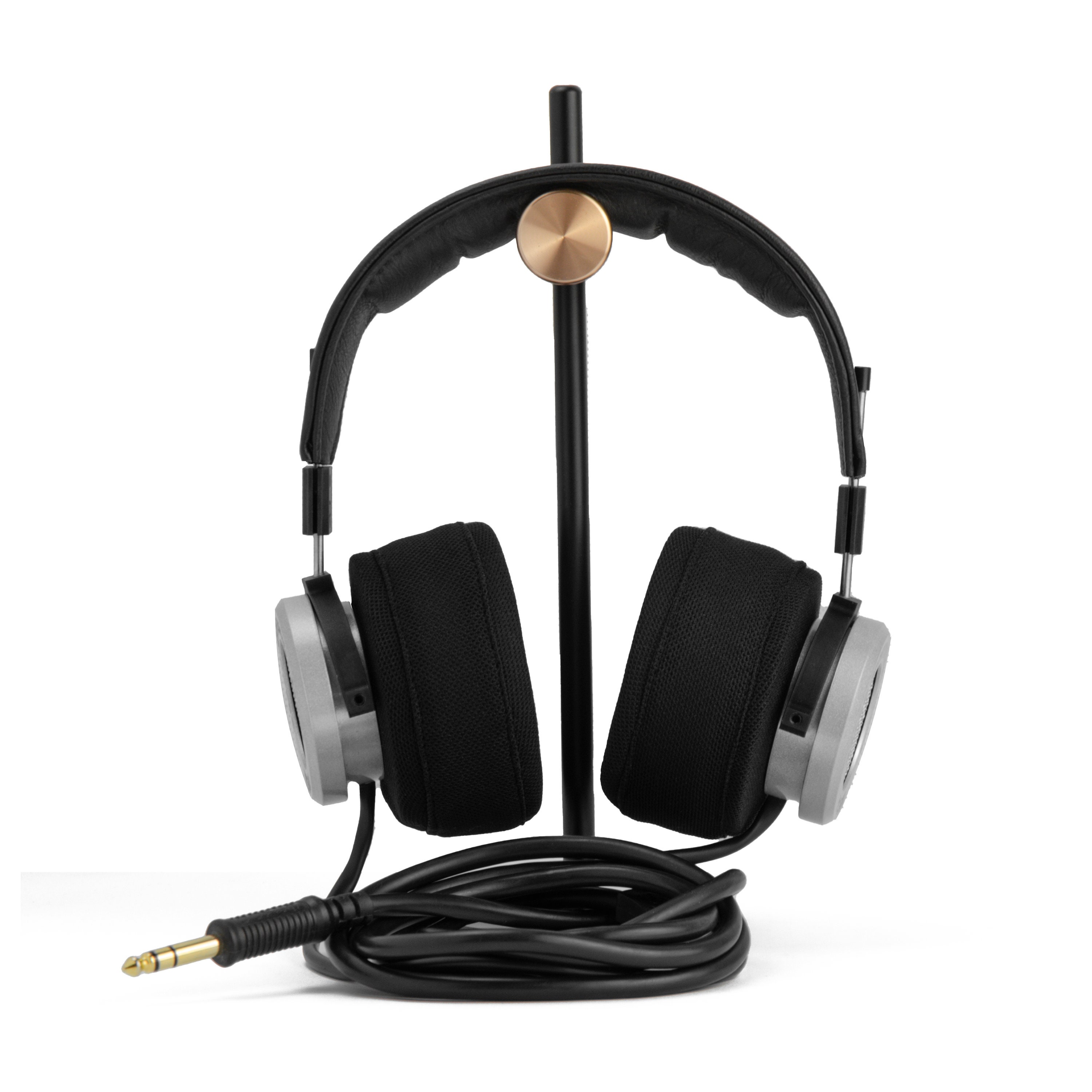 Premium Grado Leather Headband, Metal Gimbals and Fabric Earpads Bundle ...