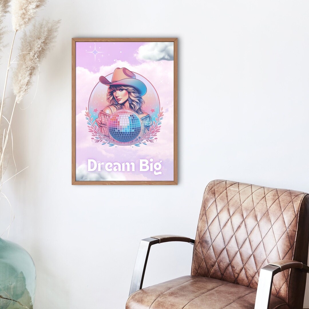 Swiftie Inspiration Poster Mirrorball Cowboy Like Me Kitschy Cute Swift ...