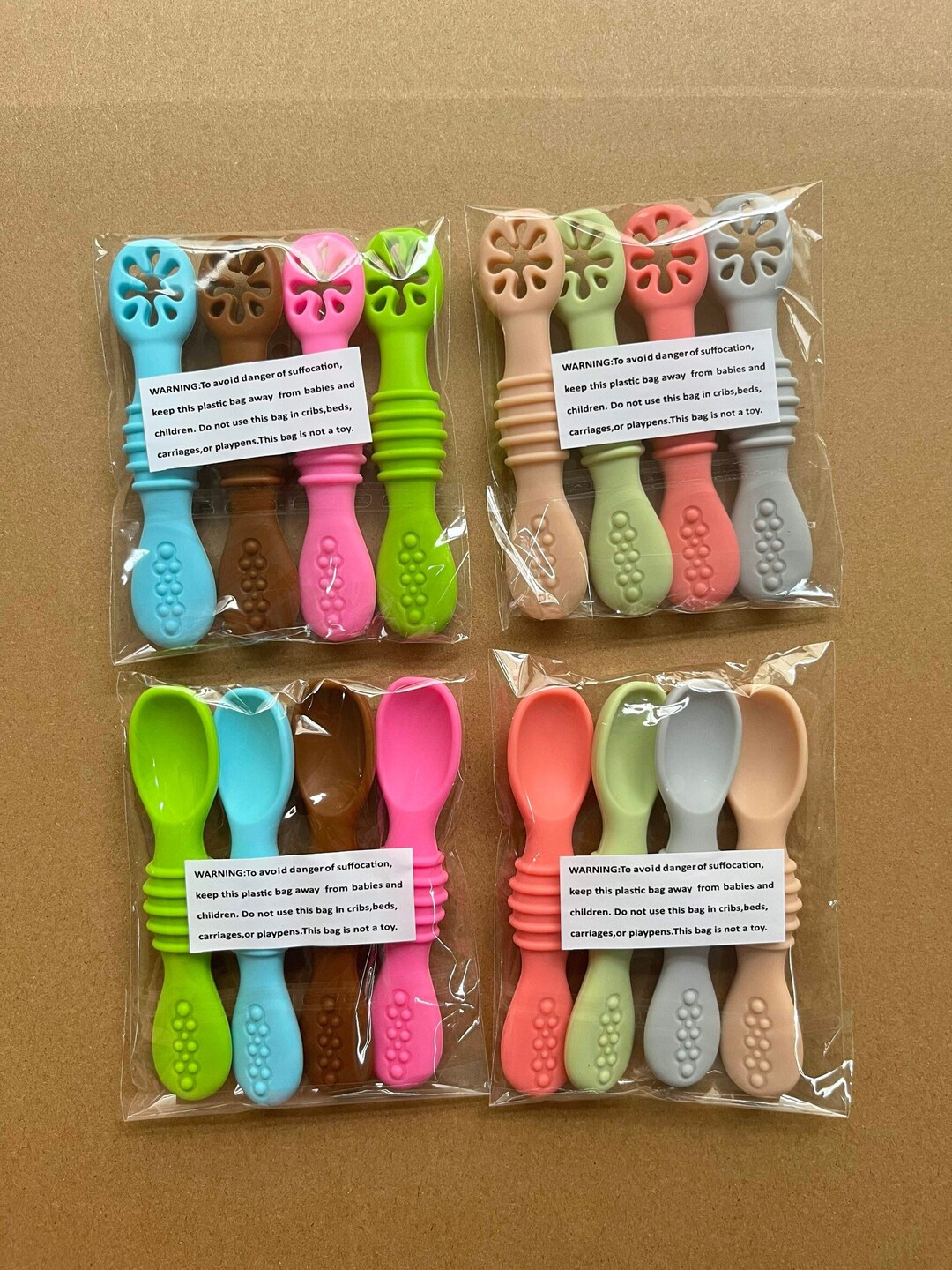 Silicone Chew Spoon Set for Babies & Toddlers - Etsy