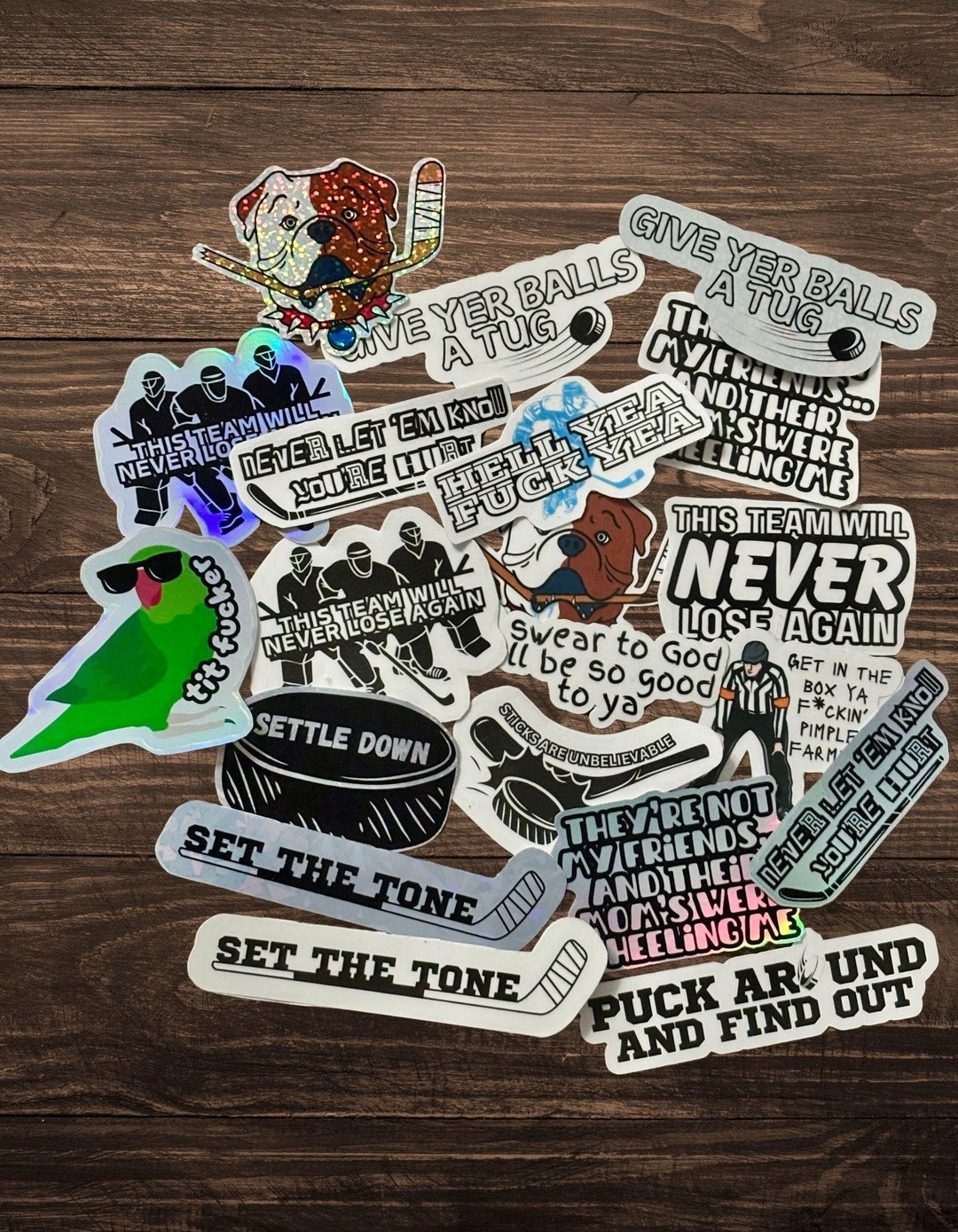 Hockey Chirp, Shoresy Style Kiss-cut Sticker Packs - Etsy