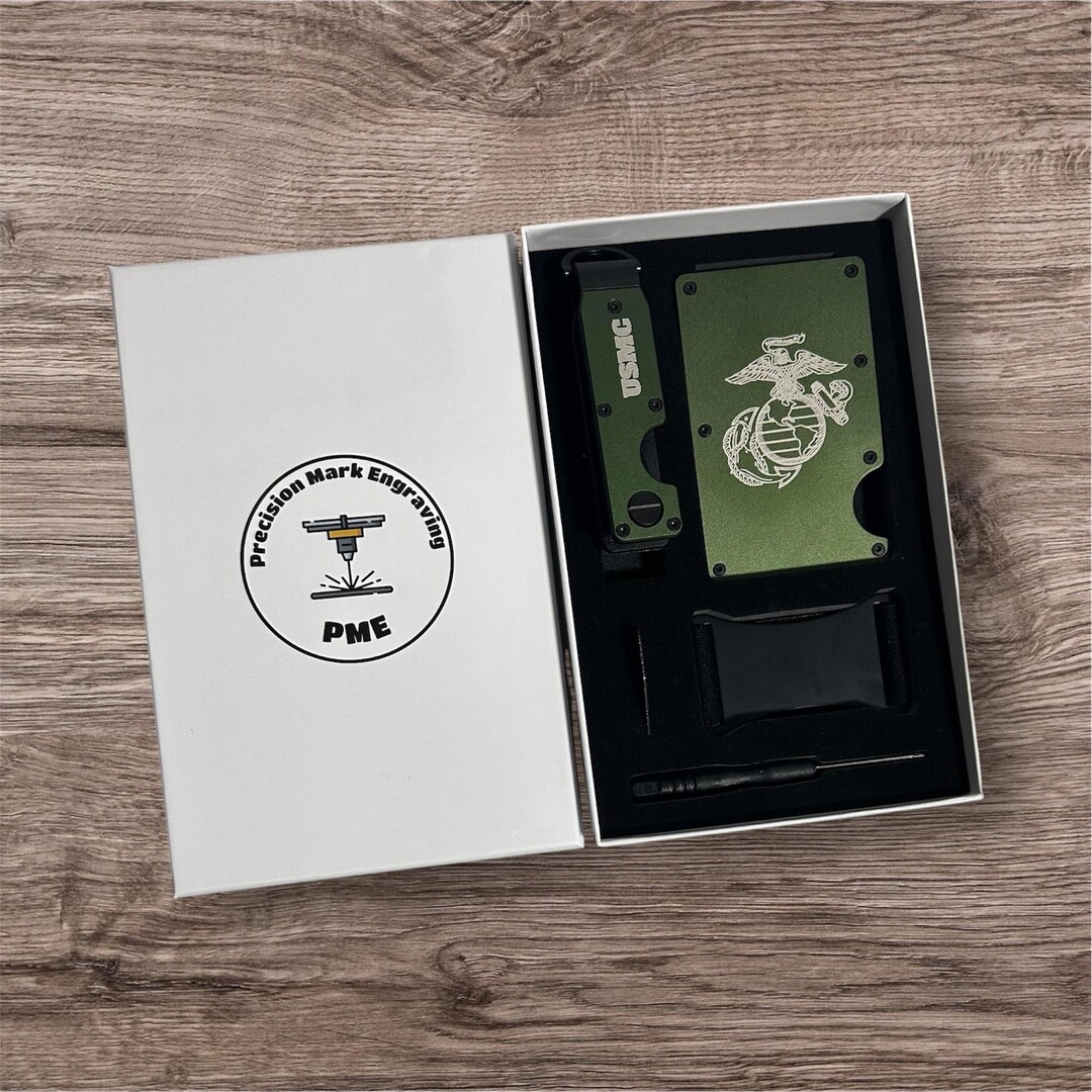 Marine Corps, USMC Personalized RFID Blocking Wallet and Key Organizer ...