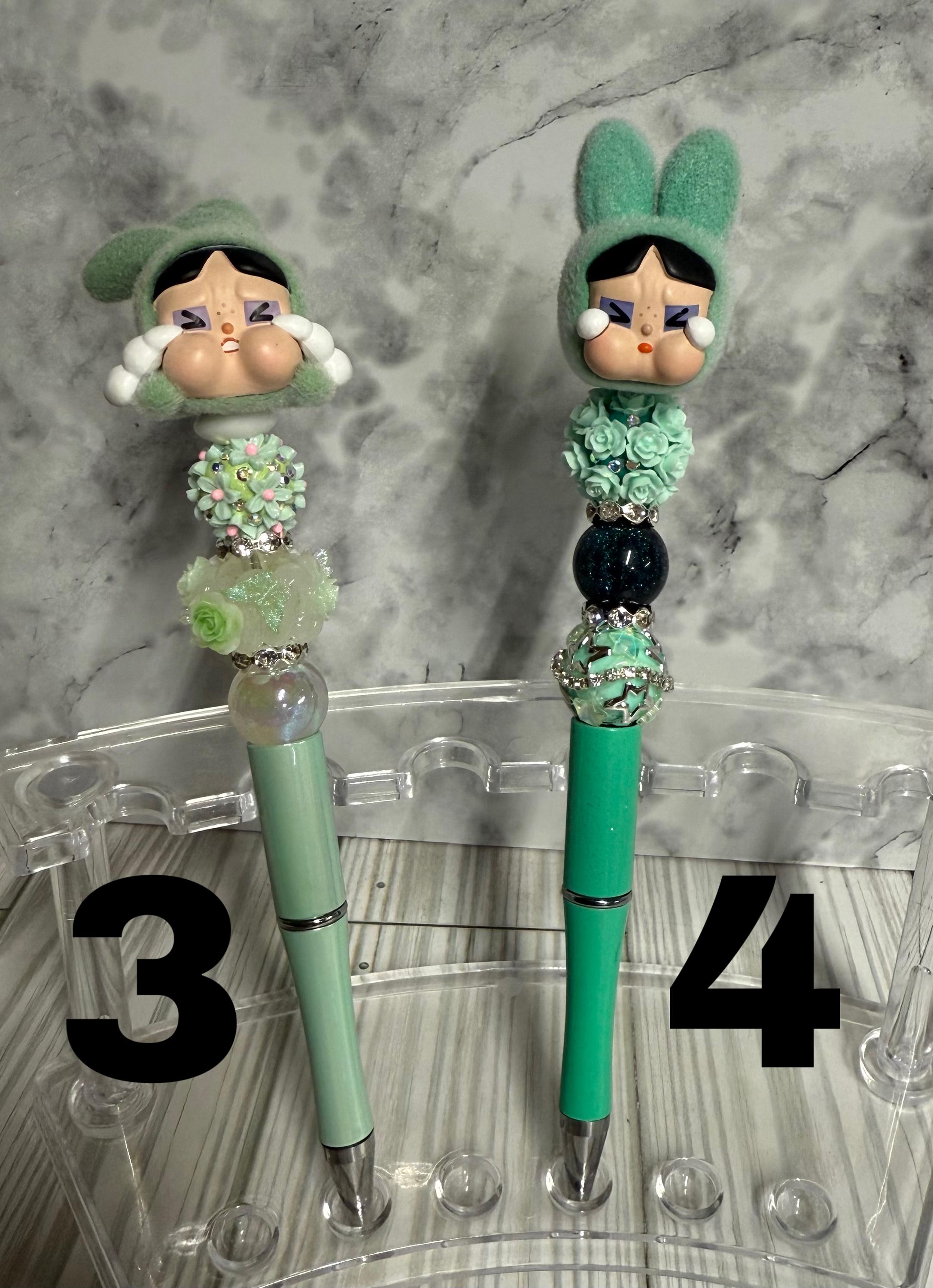Cry Baby Beaded Pen: Powerpuff Girls Theme, Refillable Black Ink - Etsy