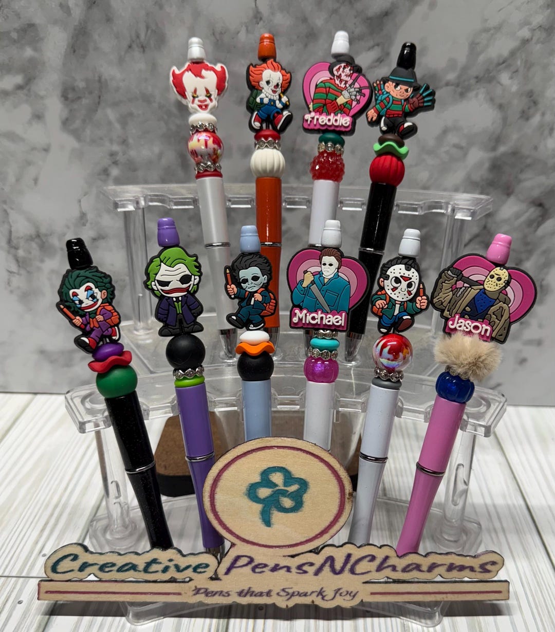 New* Horror Character Beaded Pens | Halloween Pens | Focal Pens ...