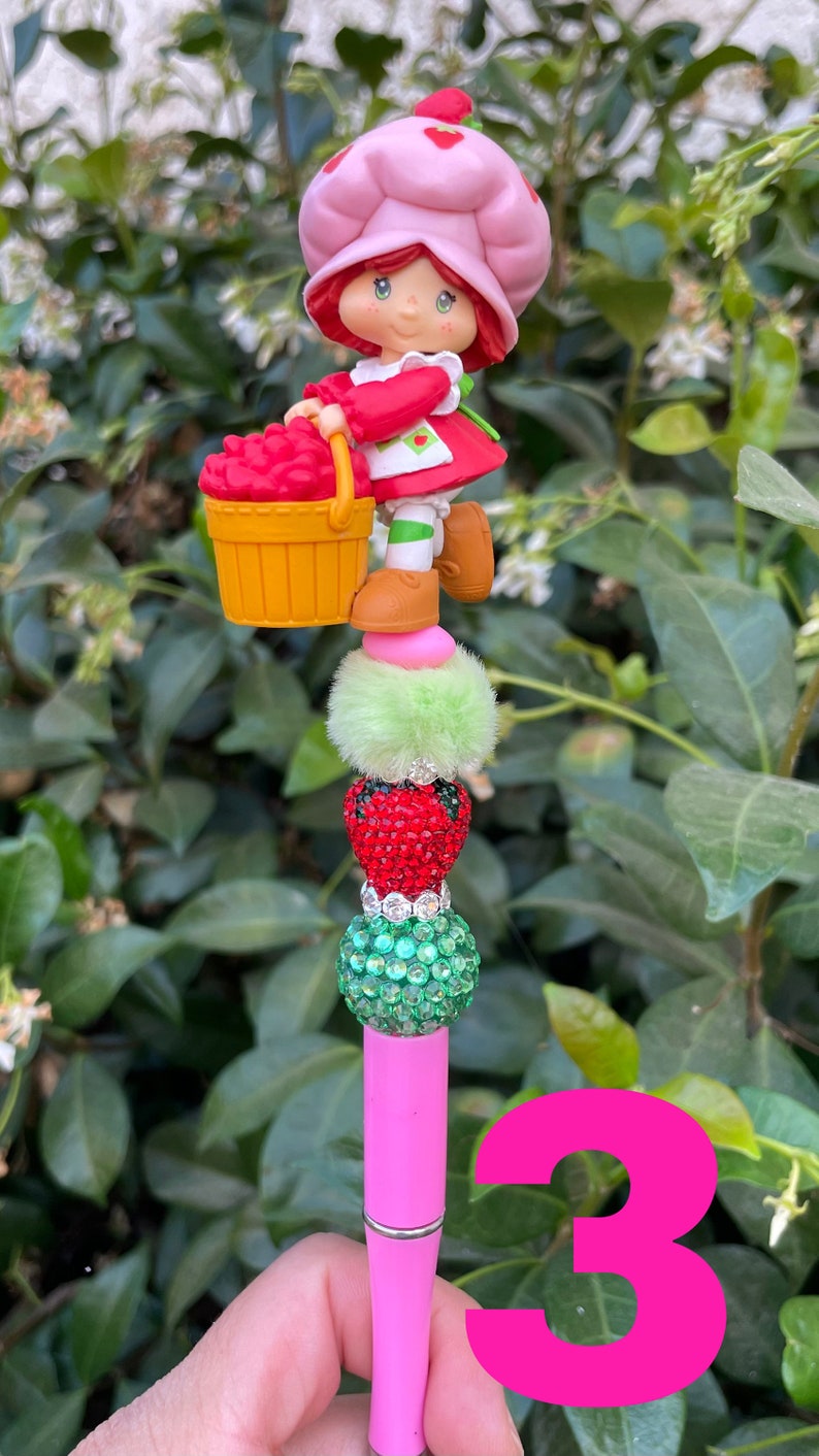 Custom Beaded Strawberry Shortcake Pen - Etsy