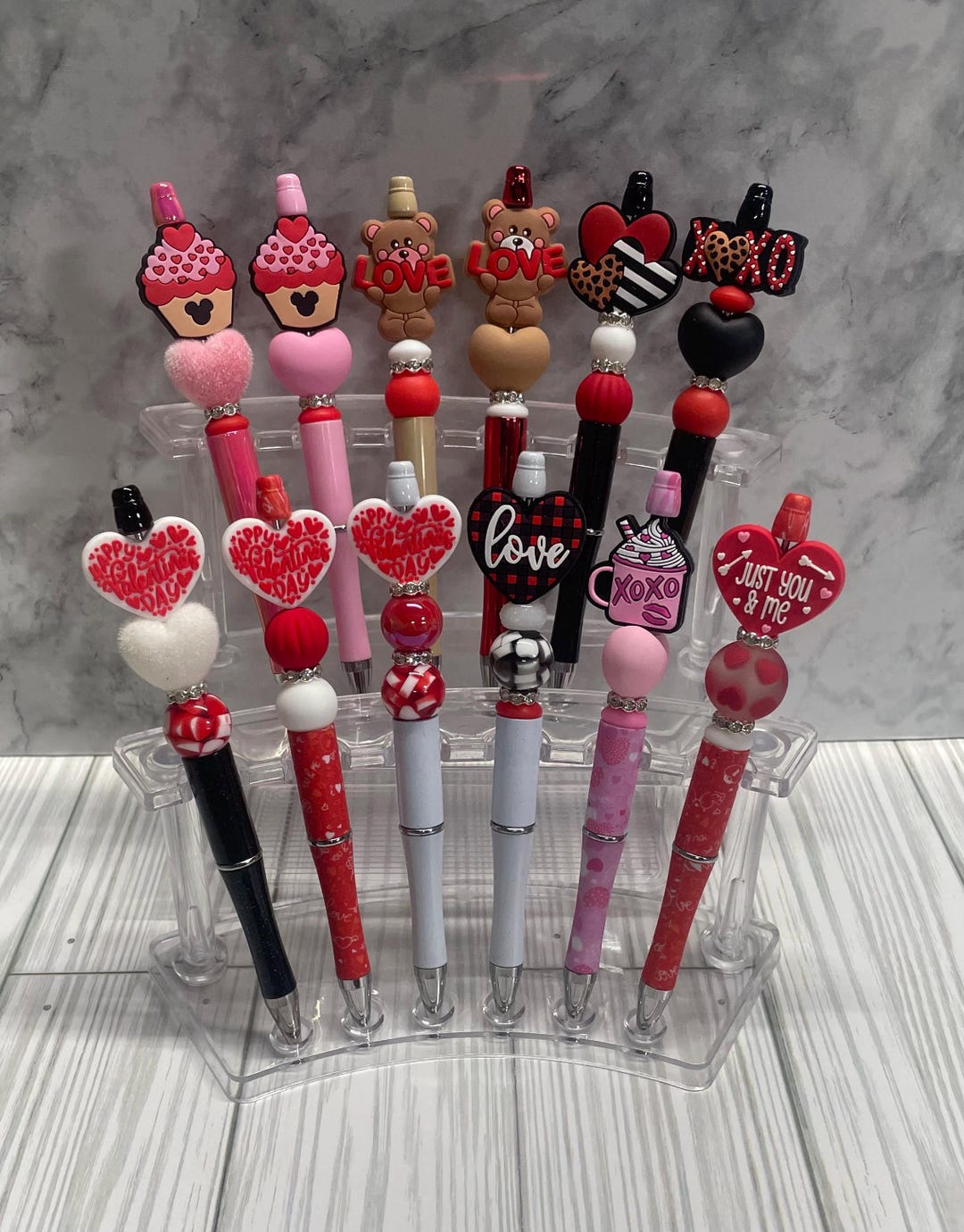 Valentine Focal Beaded Pens | Custom Pens | Focal Pens | Love Pen ...