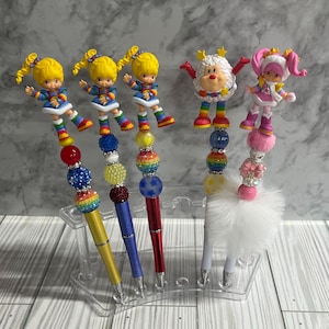 Rainbow Brite Beaded Pen | Custom Pen | Rainbow Brite - Etsy