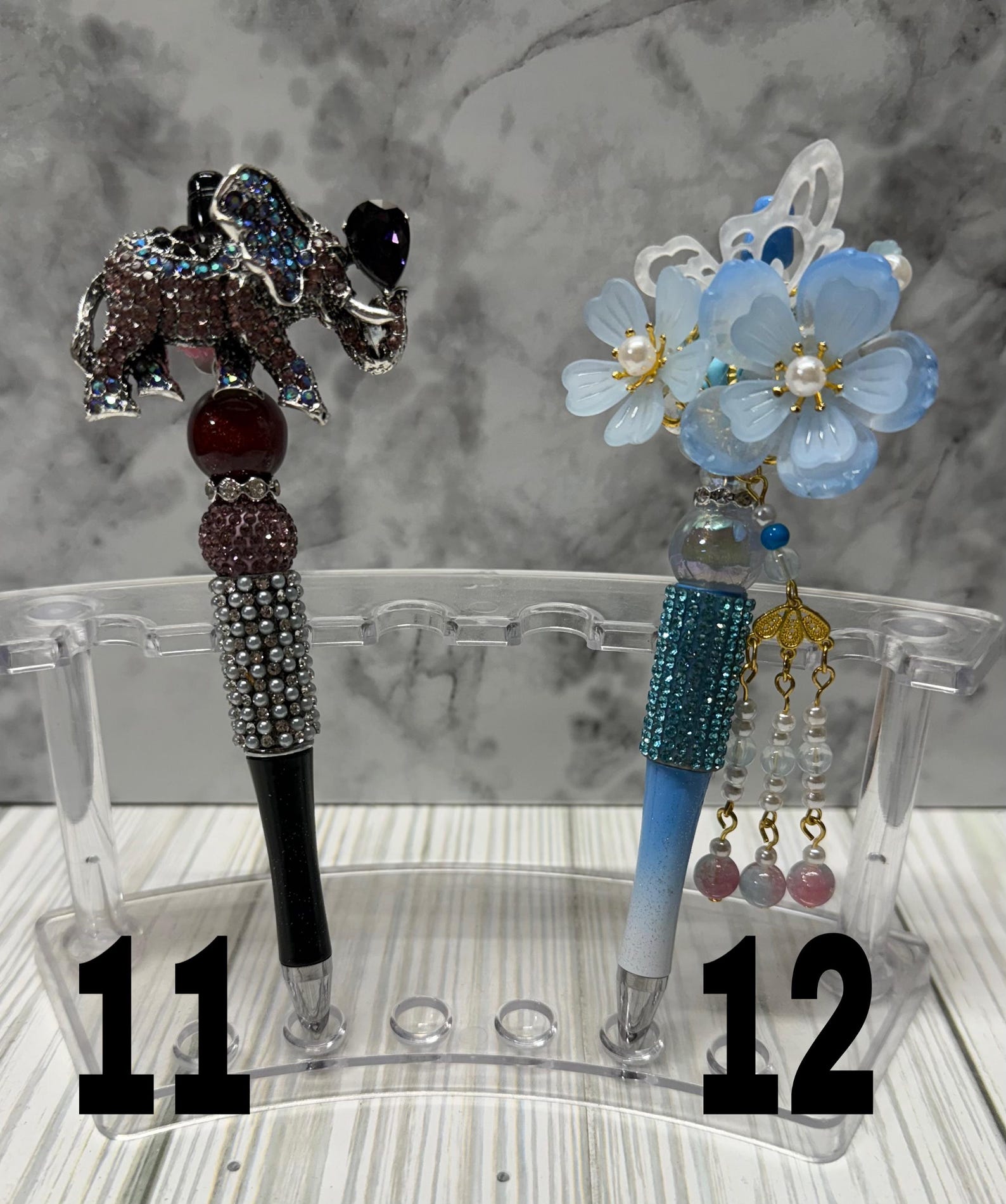NEW~ Fancy Beaded Pens | Rhinestone Pens | Butterfly Pen | Flower Pen ...