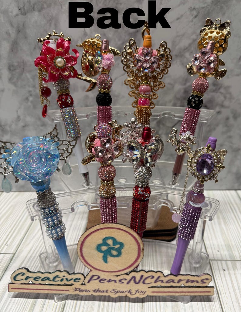 NEW~ Fancy Beaded Pens | Rhinestone Pens | Butterfly Pen | Flower Pen ...