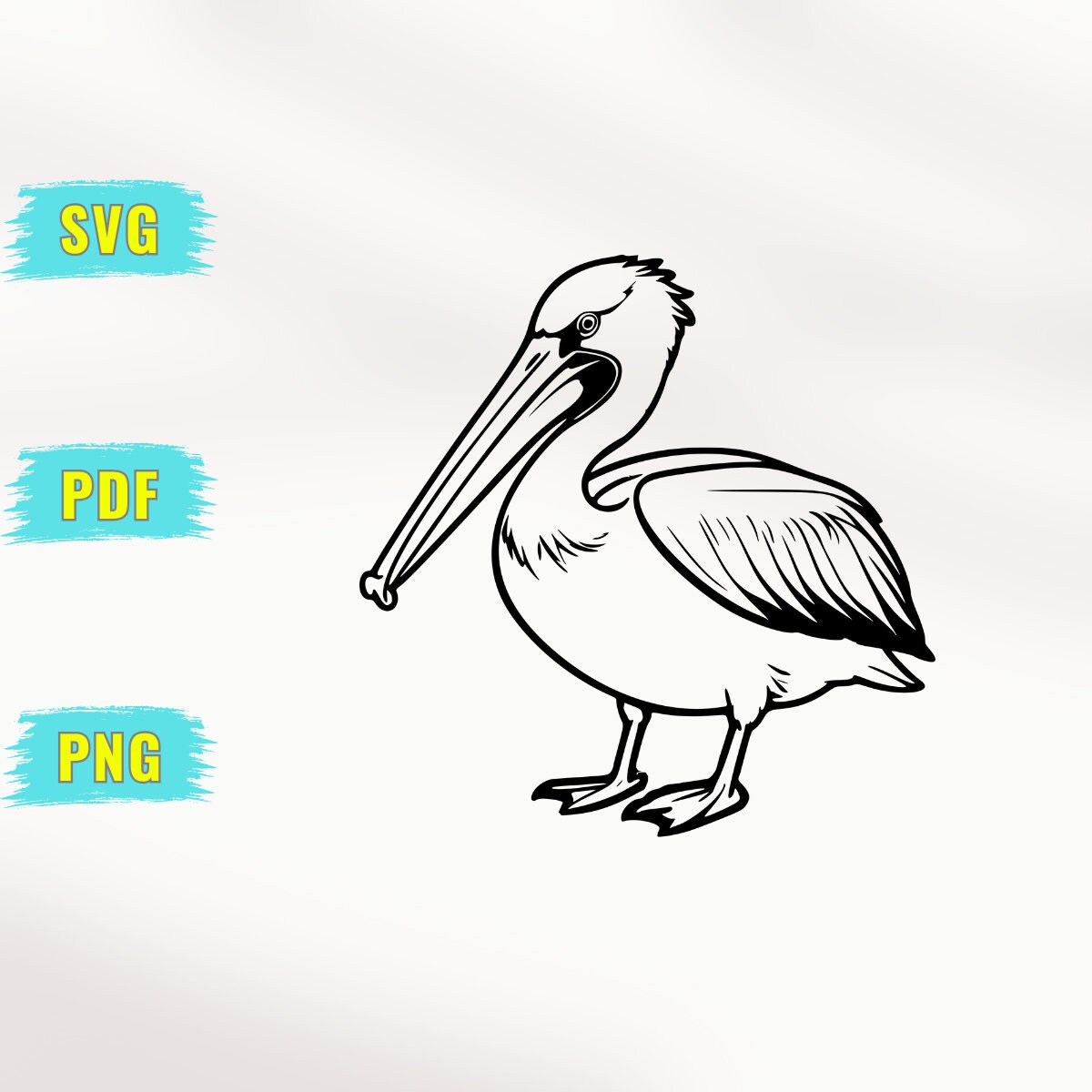 Pelican SVG, Pelican Outline Svg, PNG, PDF, Bird Svg, Pelican Vector ...