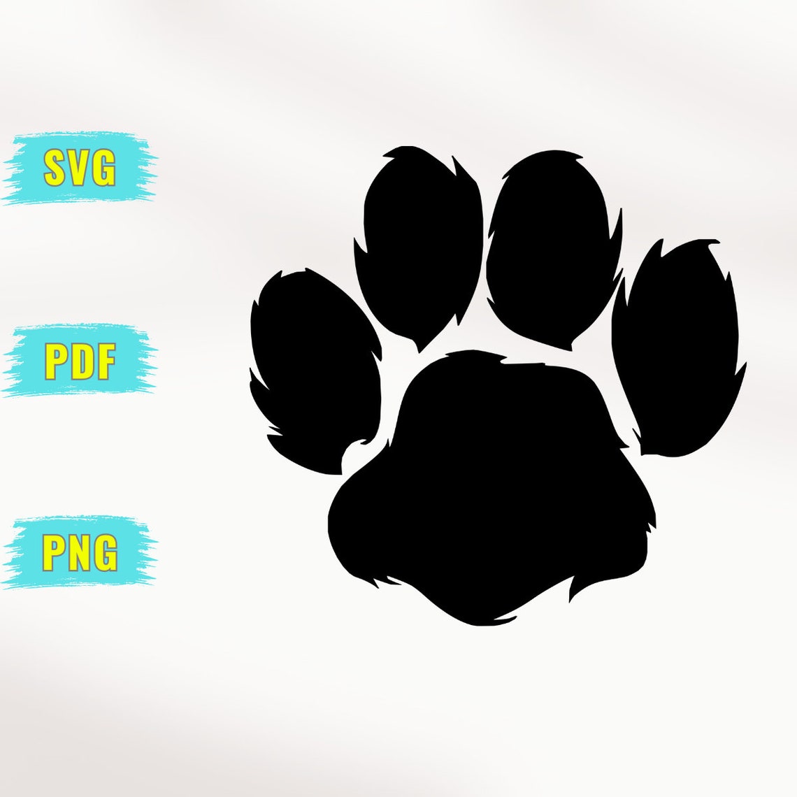 Tiger Paw SVG, Tiger Paw Print svg Bundle, PNG 300 dpi, PDF Tier ...