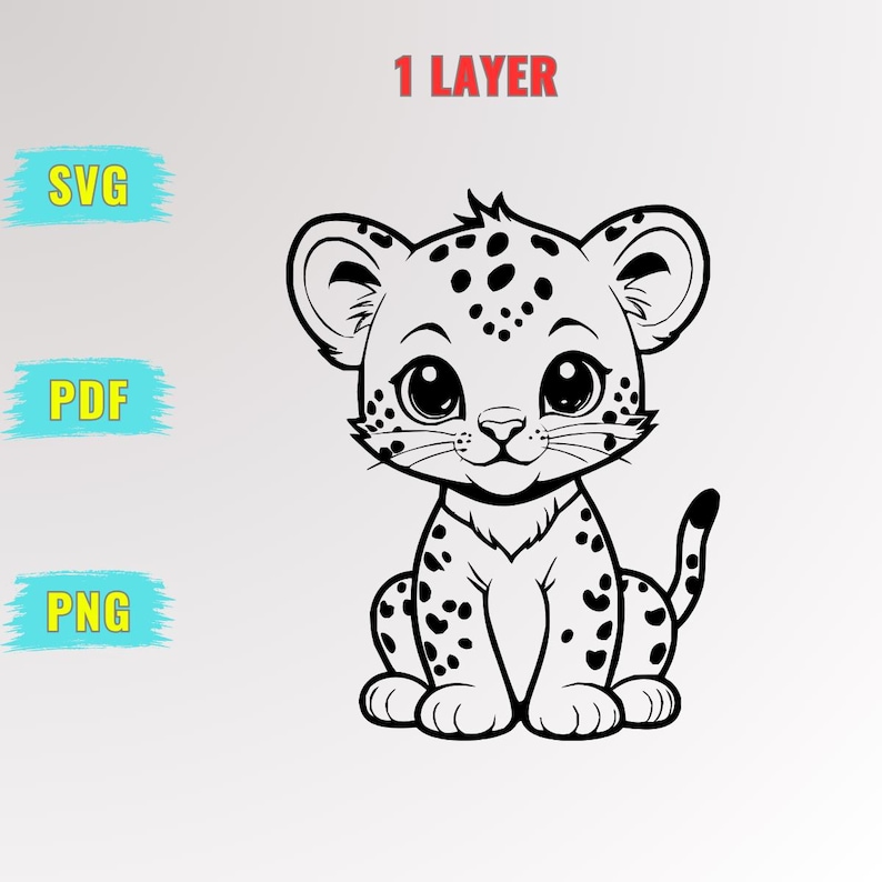 Baby Leopard SVG Bundle: Safari Animal Designs (digital Download) - Etsy