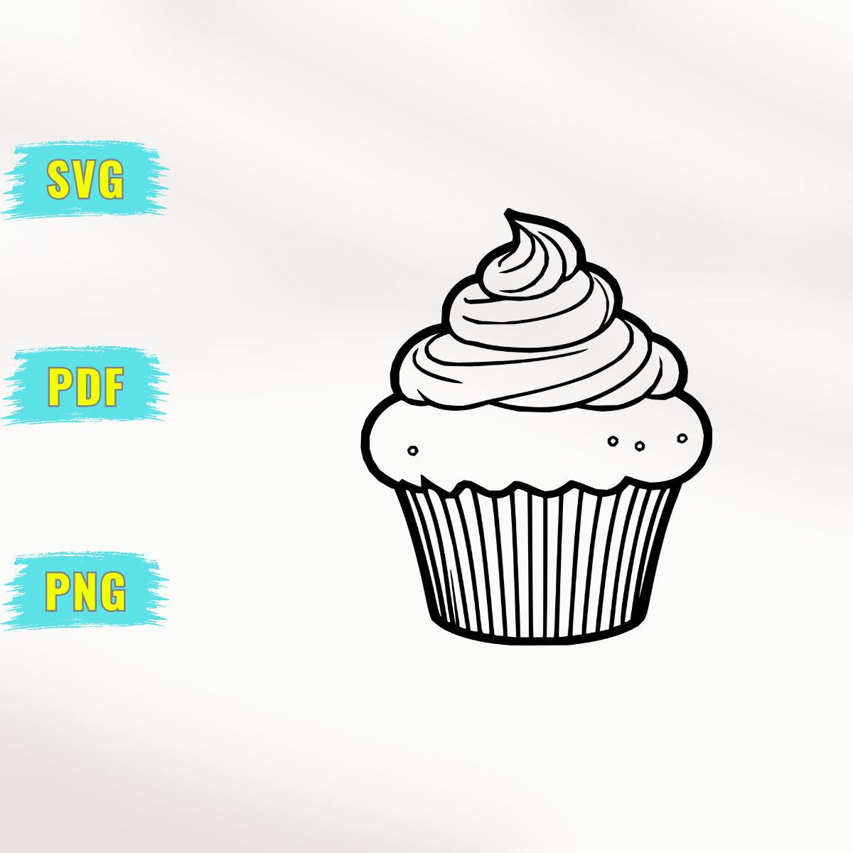 Muffin SVG, Muffin Outline Svg, PNG, PDF, Muffin Vector for Cricut ...
