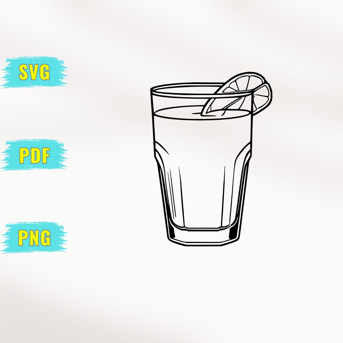 Glass SVG, Water Glass Outline, PNG, PDF, Cocktail Glass Vector for ...