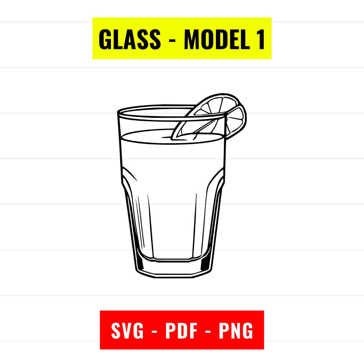 Glass SVG, Water Glass Outline, PNG, PDF, Cocktail Glass Vector for ...