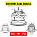 Birthday Cake SVG, Cake Outline Svg, PNG, PDF, Cake Vector for Cricut ...