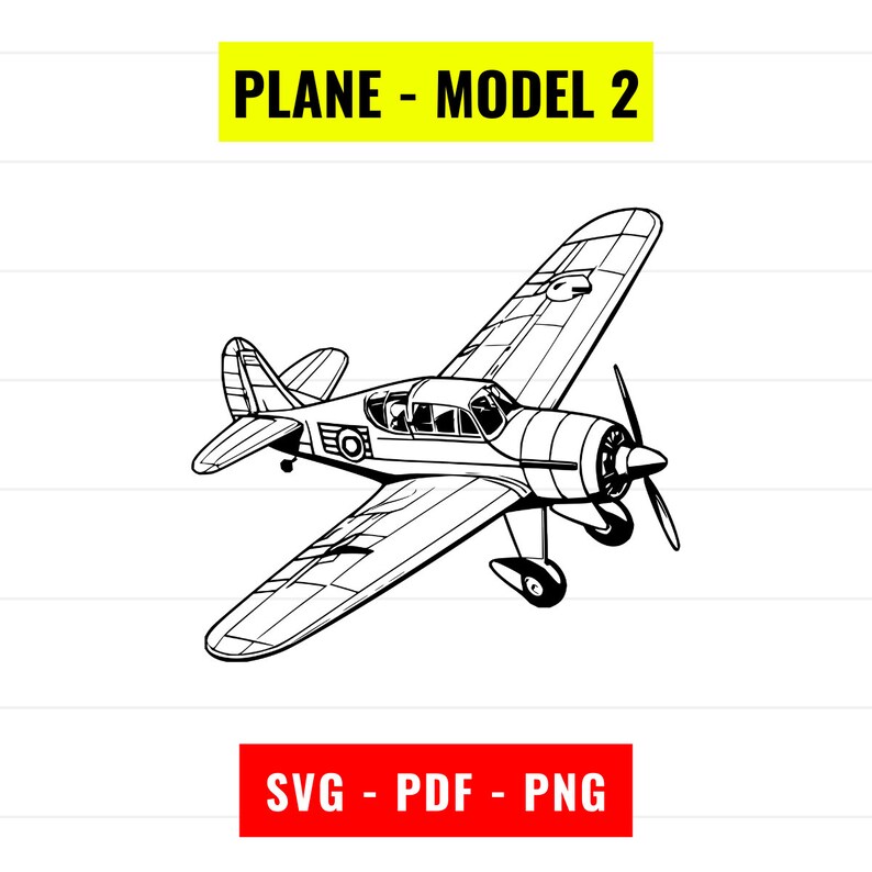 Airplane SVG, Plane Outline, PNG, PDF, Plane Vector for Cricut, Plane ...