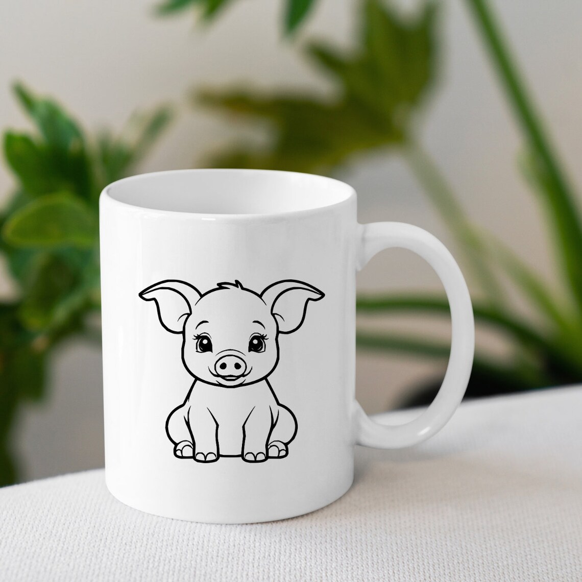 Cute Baby Pig SVG, Pig Outline Vector, Pig Svg Cut File, Owl Silhouette ...