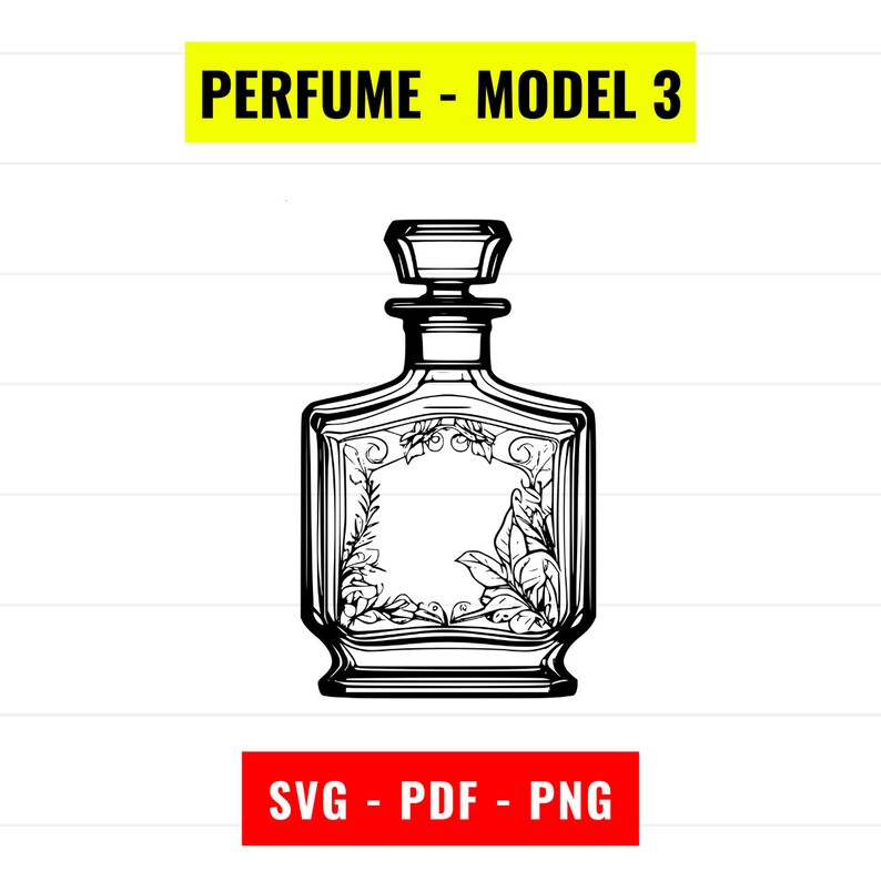 Perfume SVG, Perfume Bottle Outline, PNG, PDF, Perfume Vector for ...