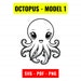Cute Octopus SVG, PNG, PDF, Vector Illustration (digital Print) - Etsy