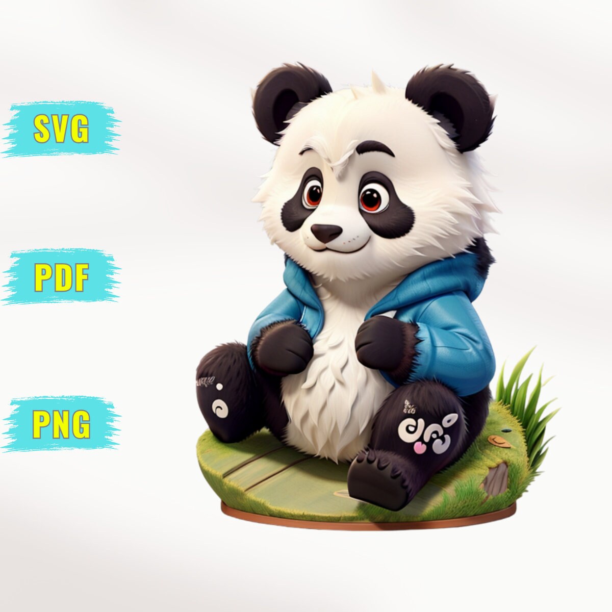 Clipart Cartoon Cute Panda SVG, Panda Outline Svg Bundle, PNG, PDF ...