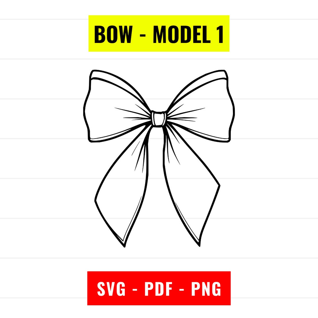 Bow Ribbon SVG: Elegant Illustration Cut File (digital Download) - Etsy